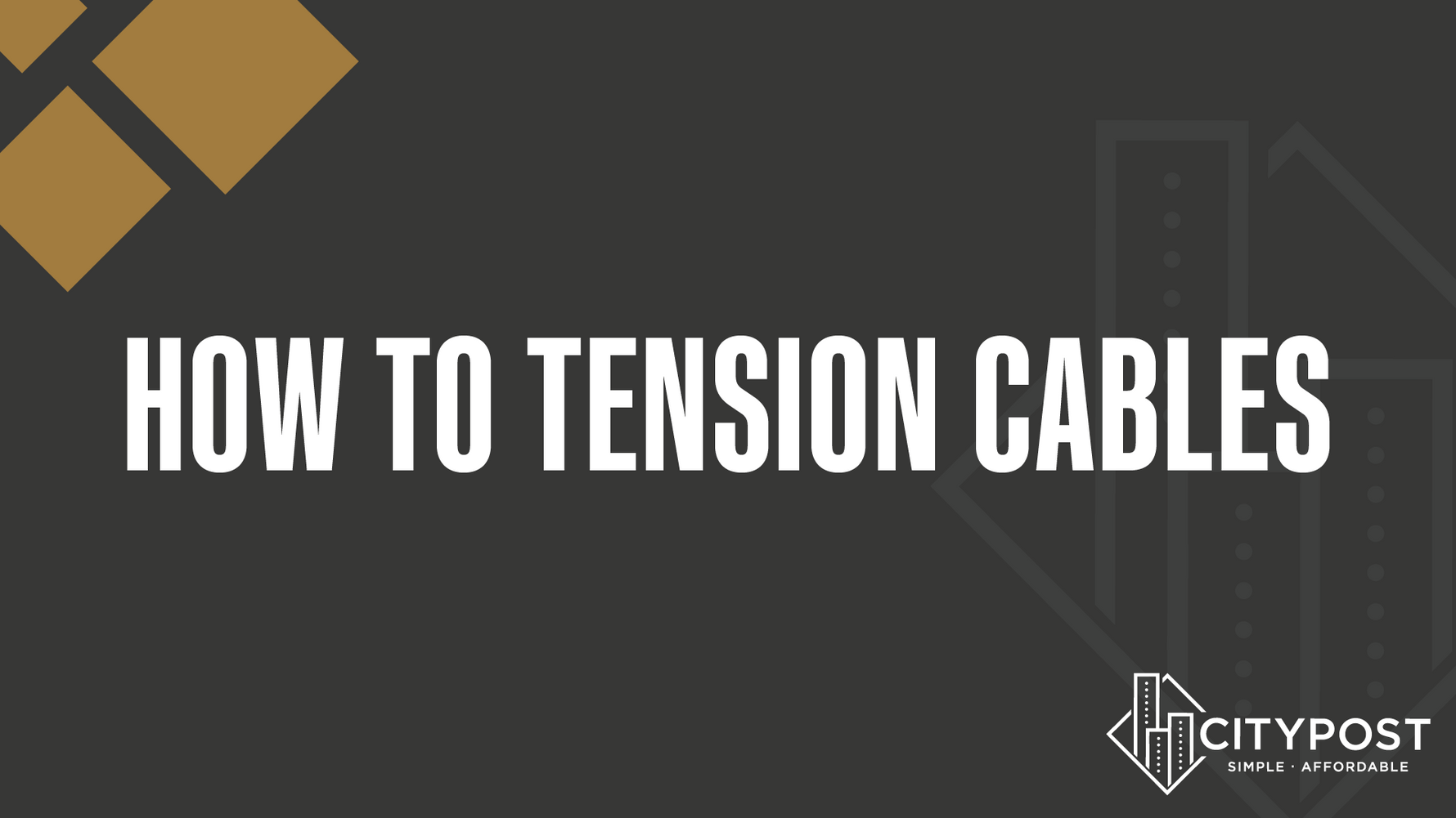 Installation – CityPost Cable Railing