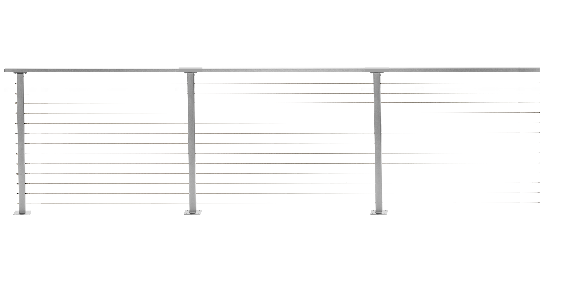 61 ft. Deck Cable Railing, 42 in. Base Mount, Grey – CityPost Cable Railing