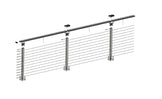 23 ft. Deck Cable Railing, 36 in. Base Mount, Bronze – CityPost Cable ...