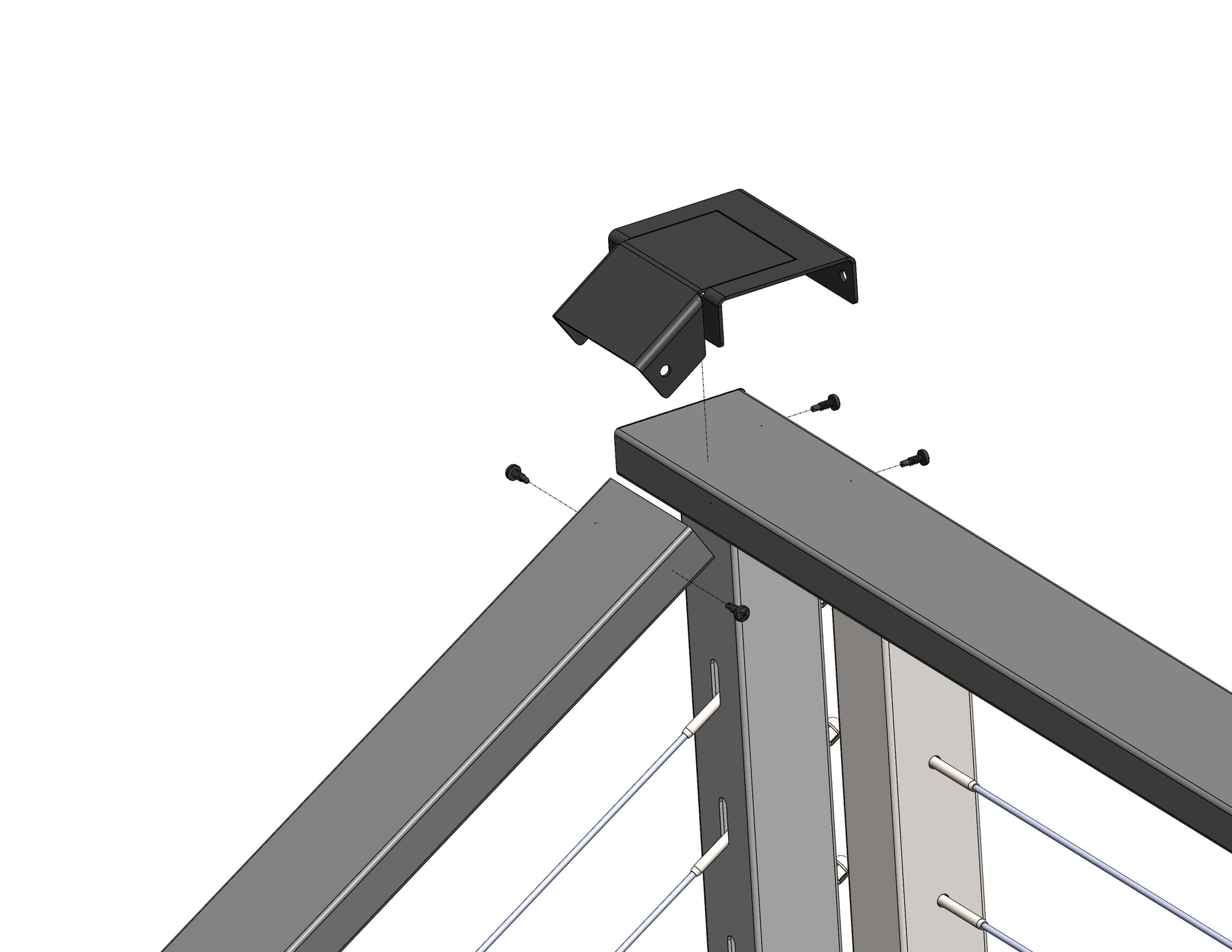 1"X2", 90 Degree Horizontal to Stair Transition Sleeve, White ...